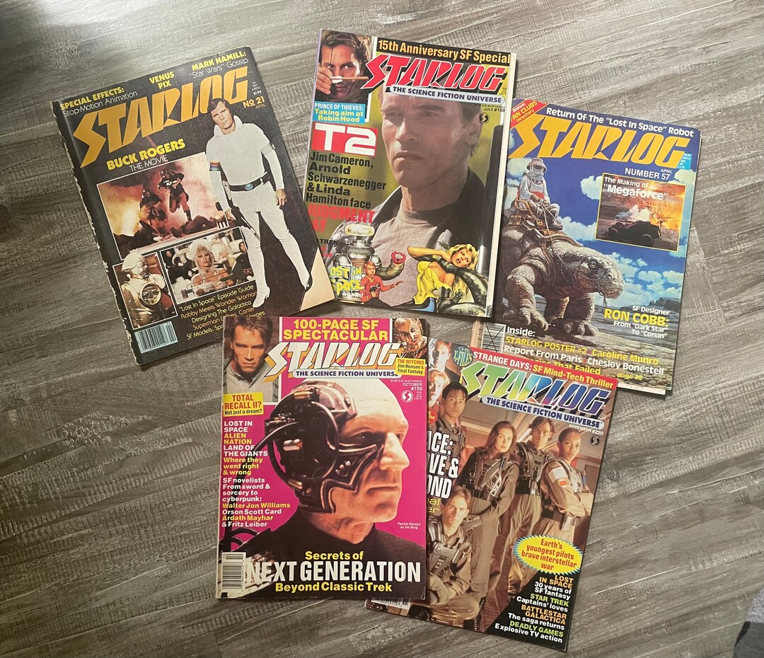 5 MORE Vintage STARLOG Magazines W/ Lost in Space Articles/interviews ...