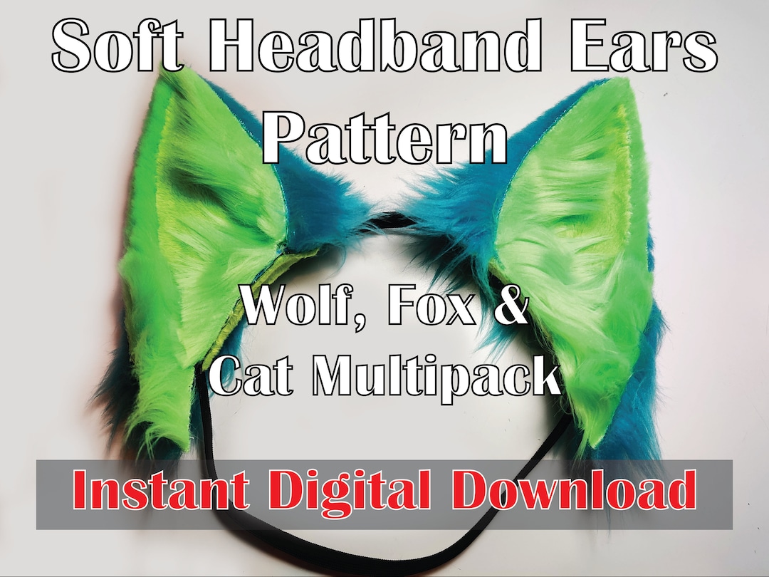 Faux Fur Ear Pattern: Wolf, Fox, Cat Headband (PDF Download) - Etsy