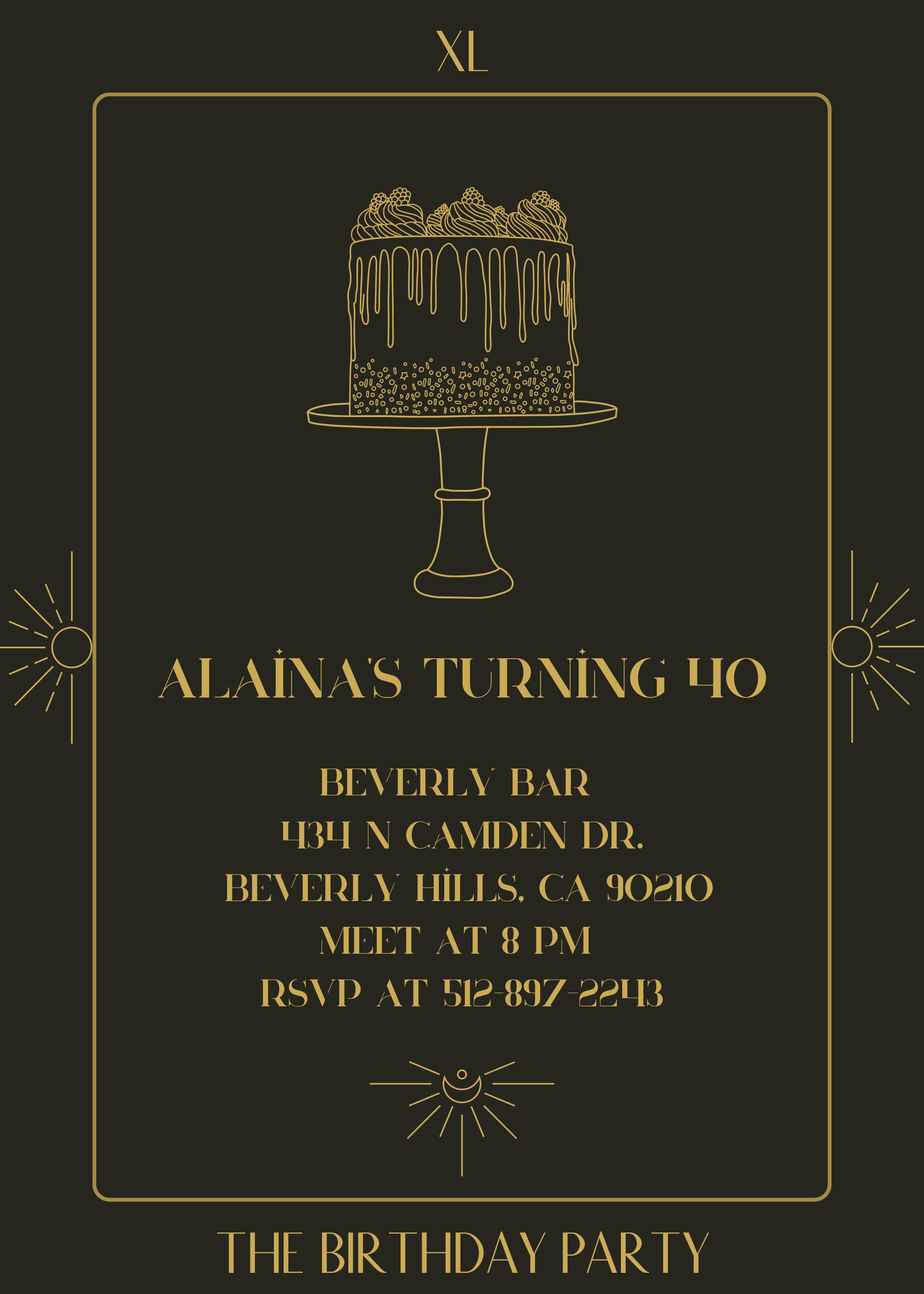 Editable Tarot Card Birthday Party Invitation Template | Customizable ...