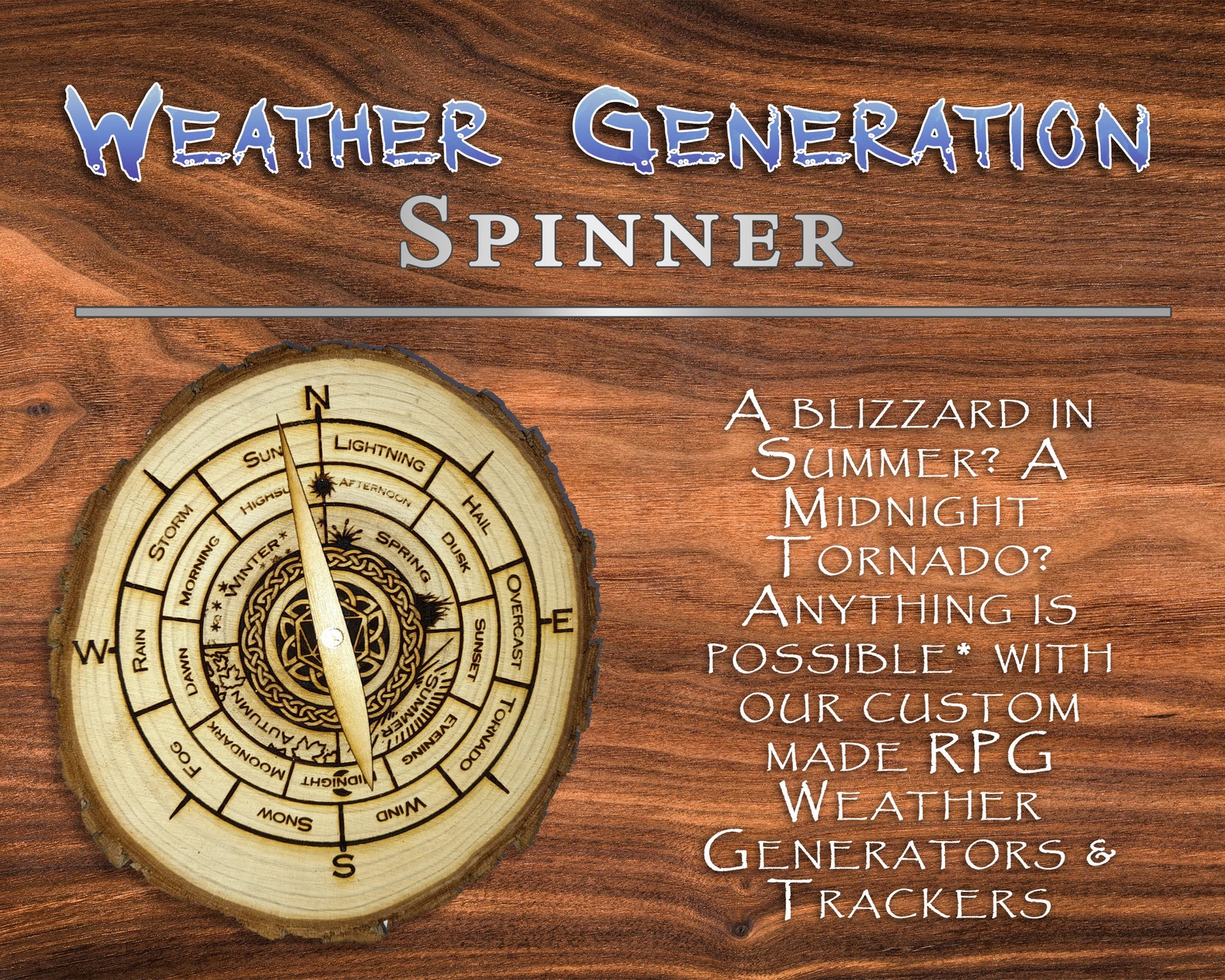 RPG Weather Generator & Tracker Spinner Dungeon Master Companion - Dnd ...