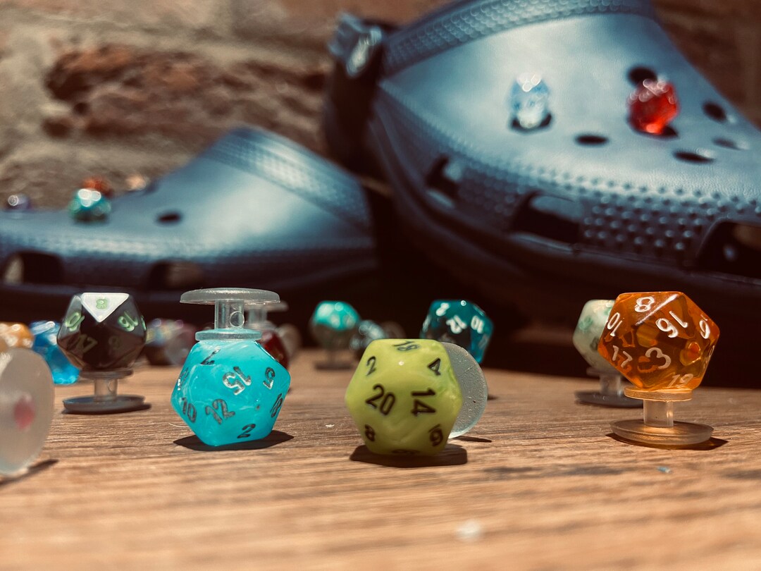 Elegant 10mm D20 Clog Charms | 1pcs Dnd Charm | Footwear Accessories ...