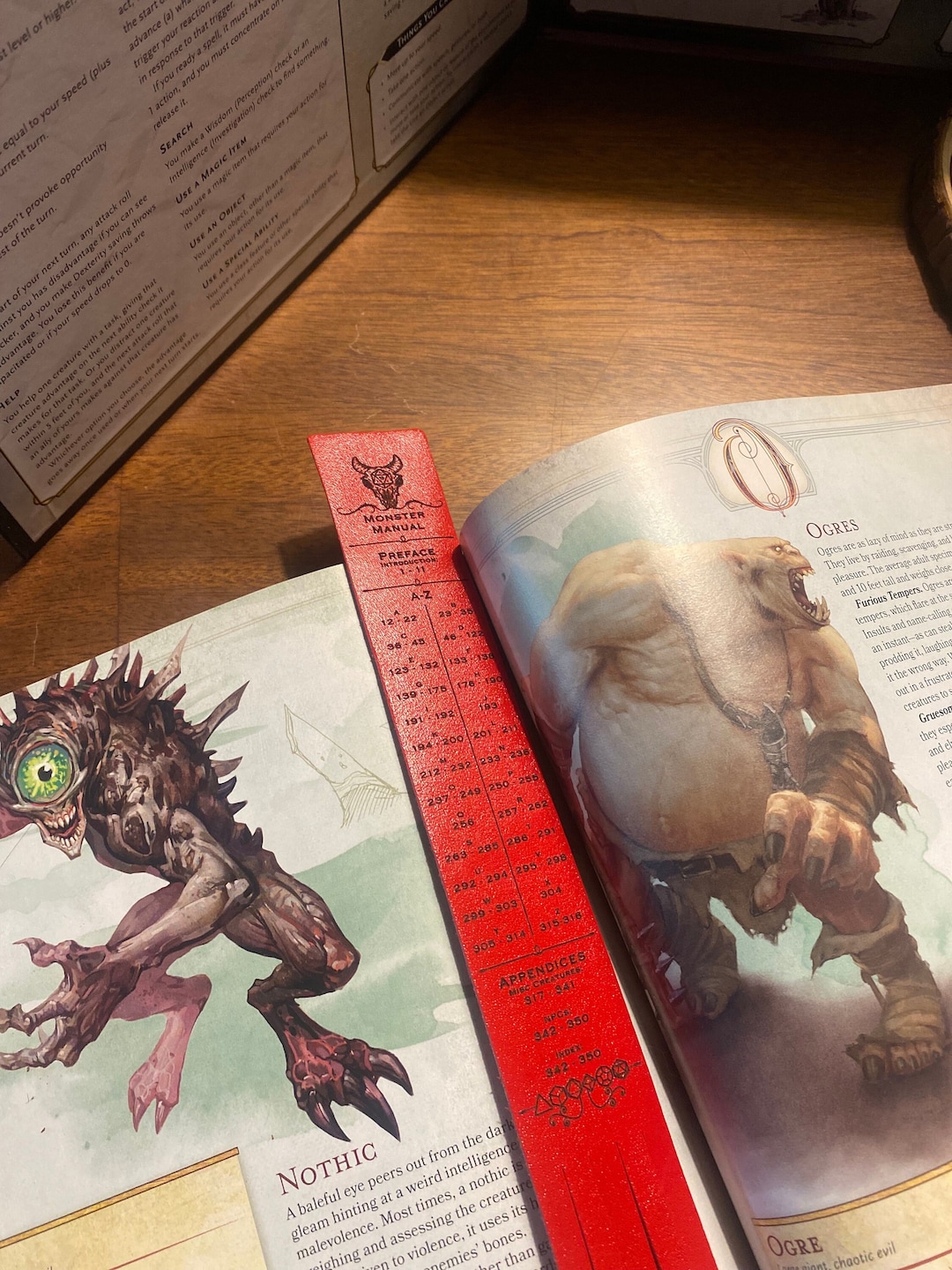 DND 5E Reference Genuine Leather Bookmark - Variety of Colours ...