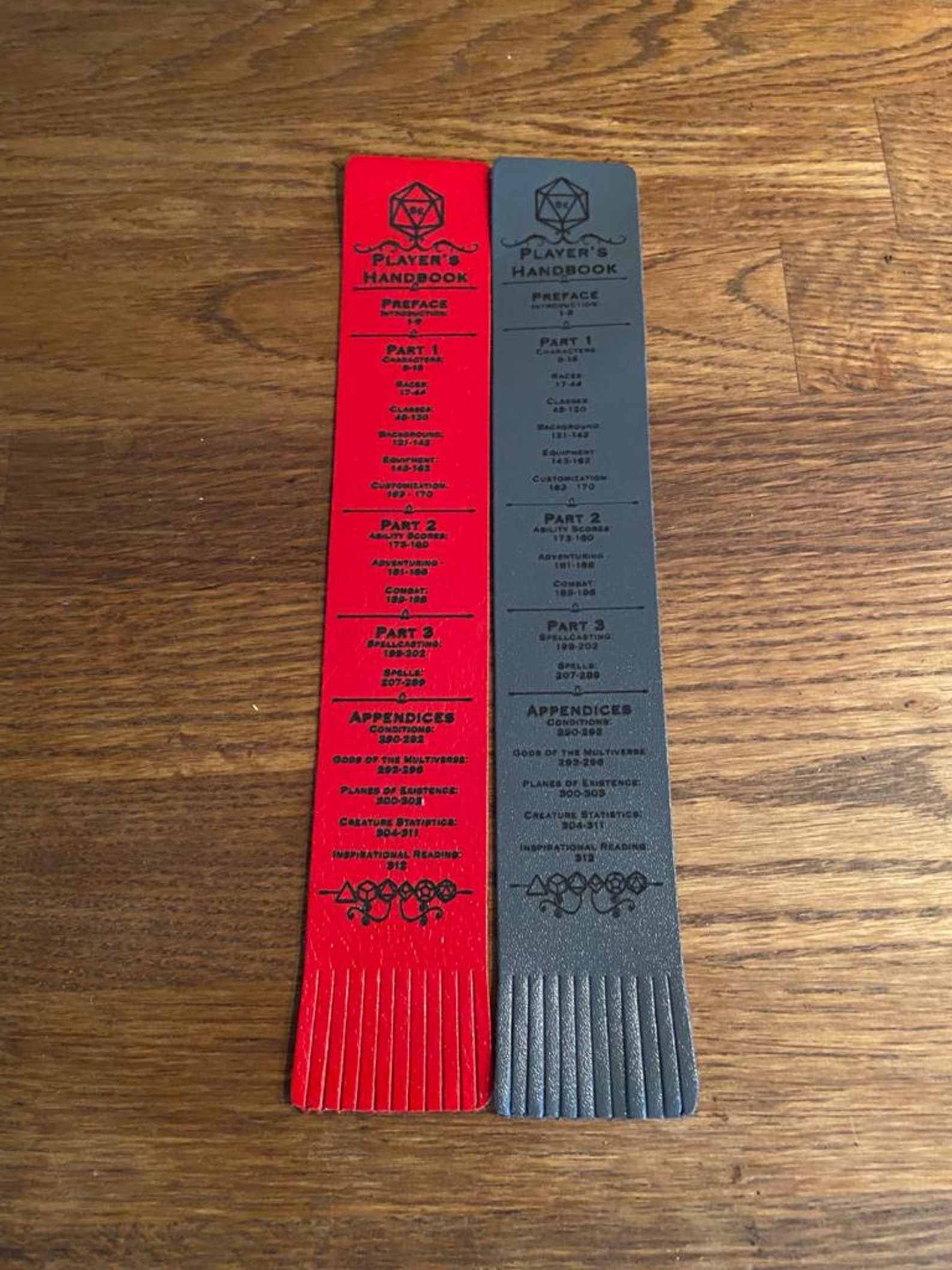 DND 5E Reference Genuine Leather Bookmark Variety of Colours - Etsy UK