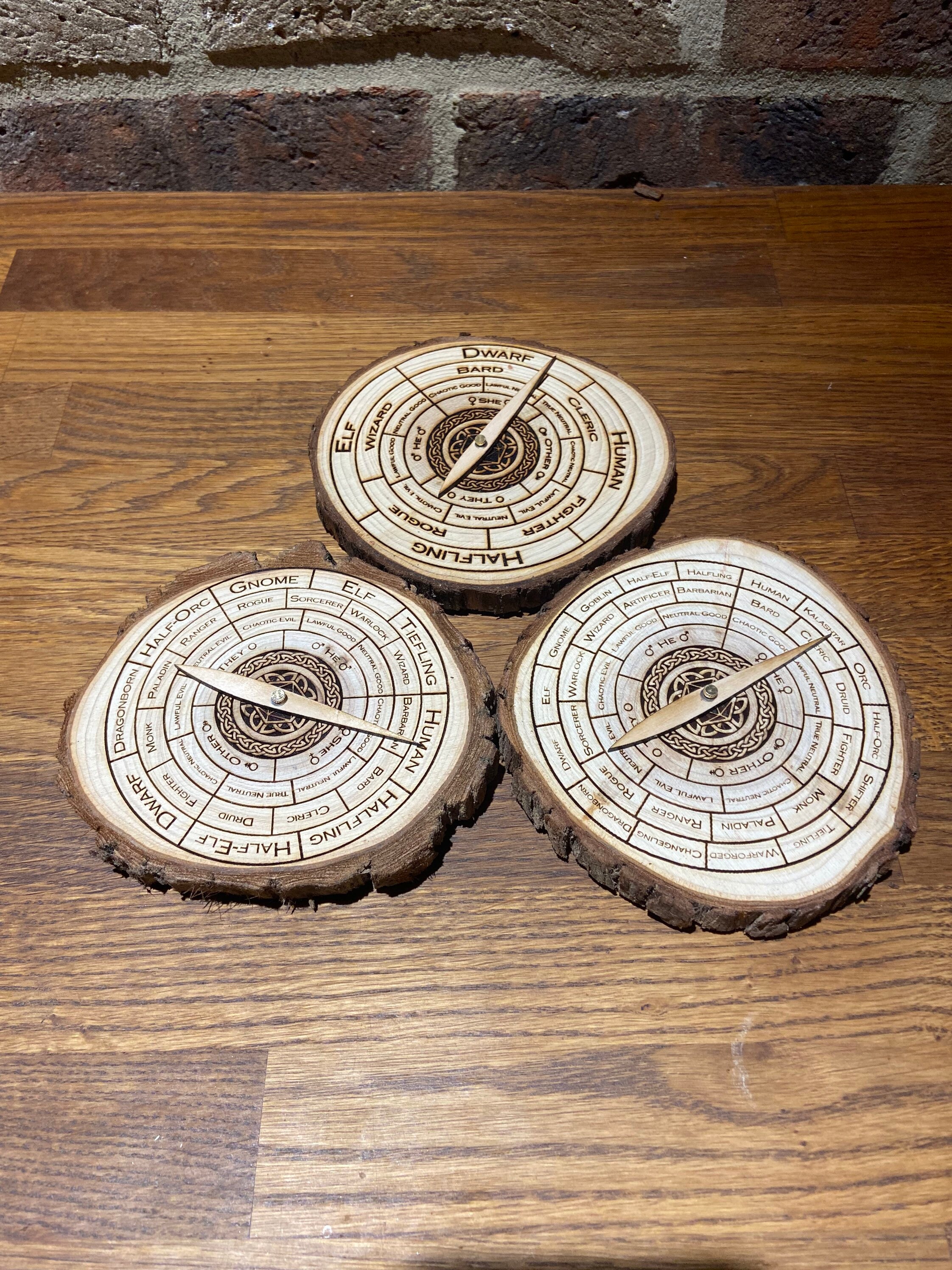 Dnd 5E RPG Character Generator Spinner Laser Engraved | Etsy