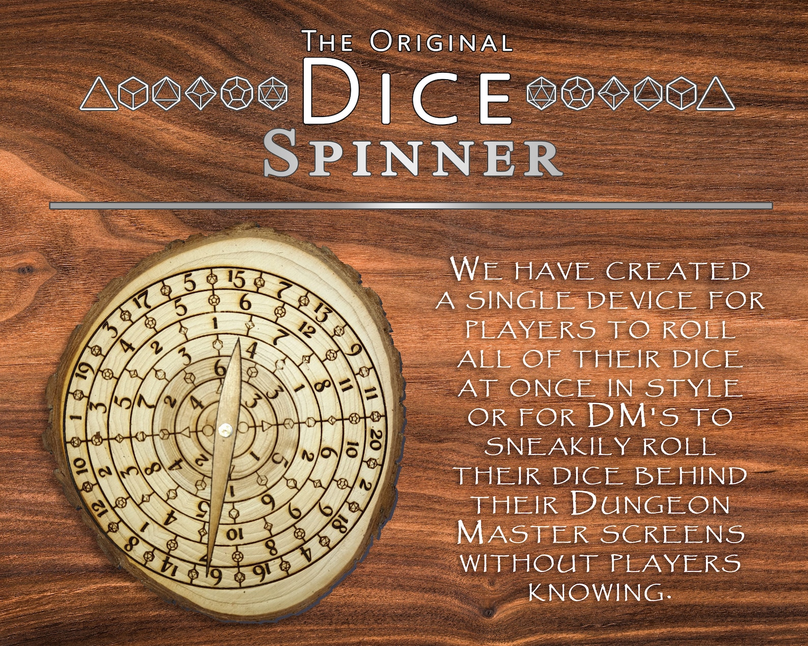 Dnd RPG Dice Spinner Bespoke Dungeon Master Companion Dice Spinner ...