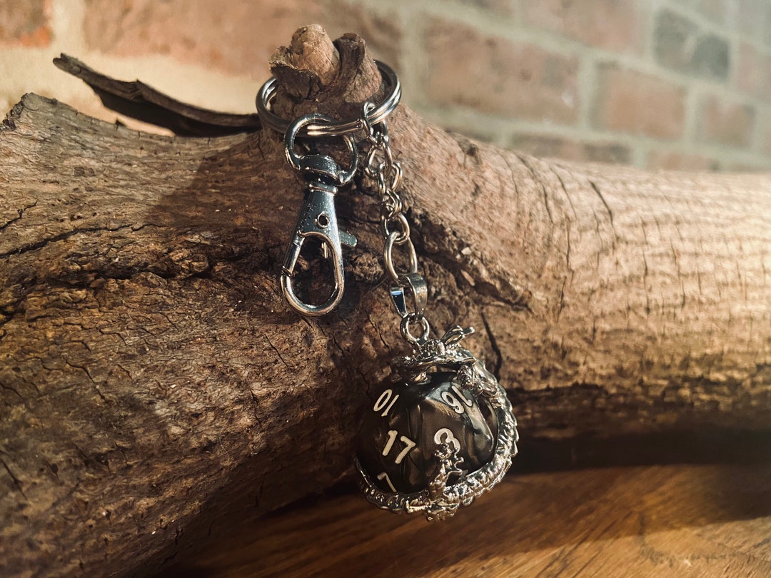 Dragon D20 Keyring – Removable Dice, RPG Gift - Etsy