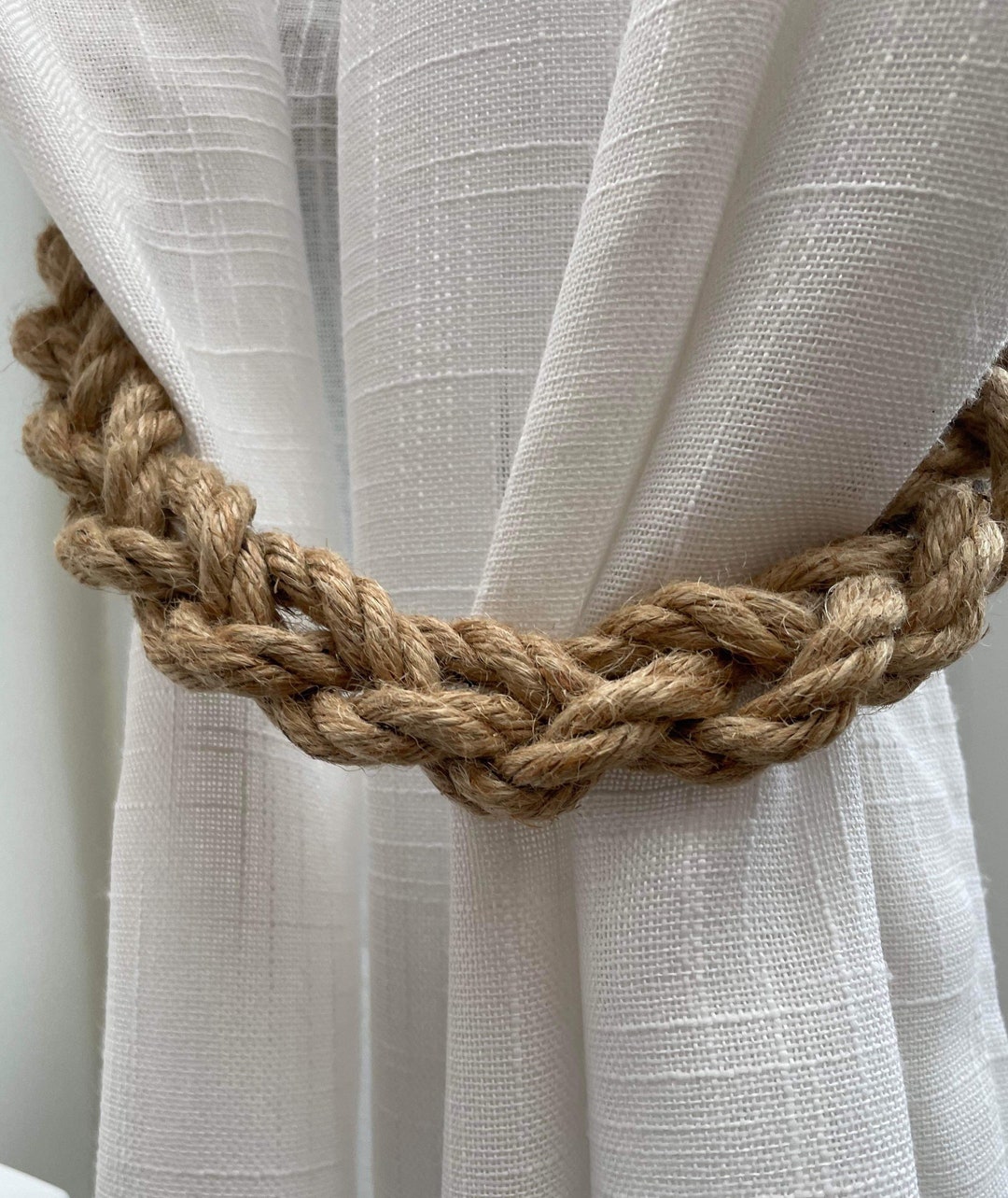 Jute Rope Curtain Tie Back - Etsy