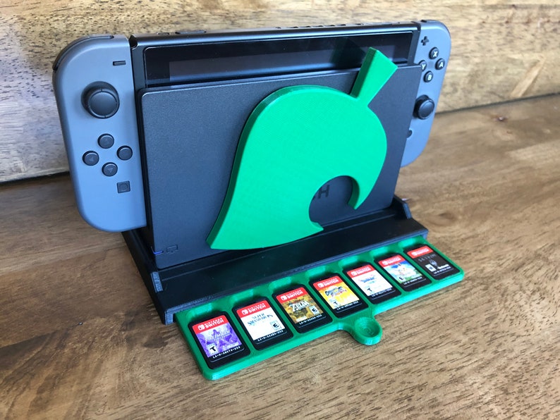 Nintendo Switch Game Holder Animal Crossing Leaf Dock Stand - Etsy