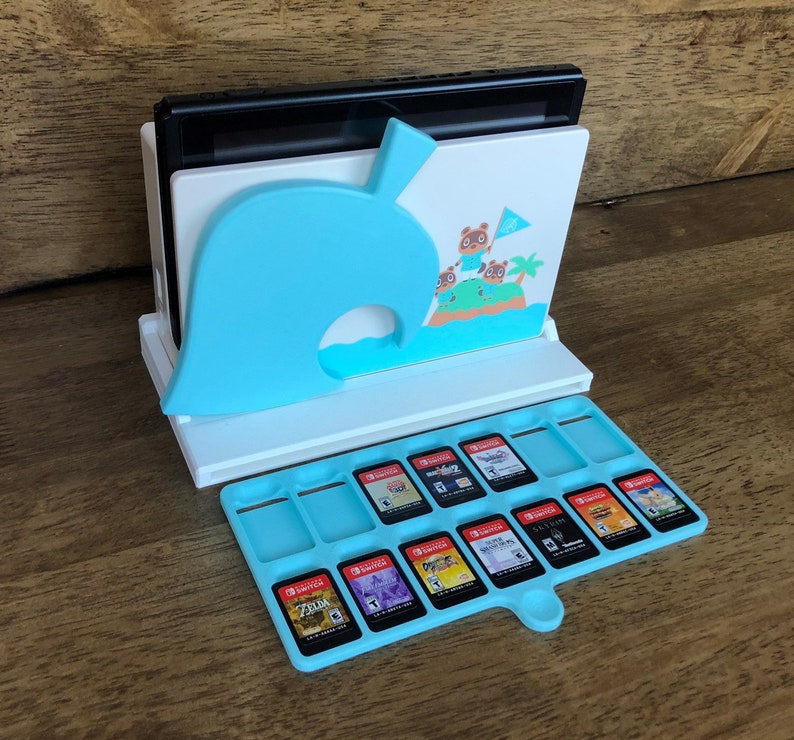 Nintendo Switch Game Holder Animal Crossing Leaf Dock Stand - Etsy