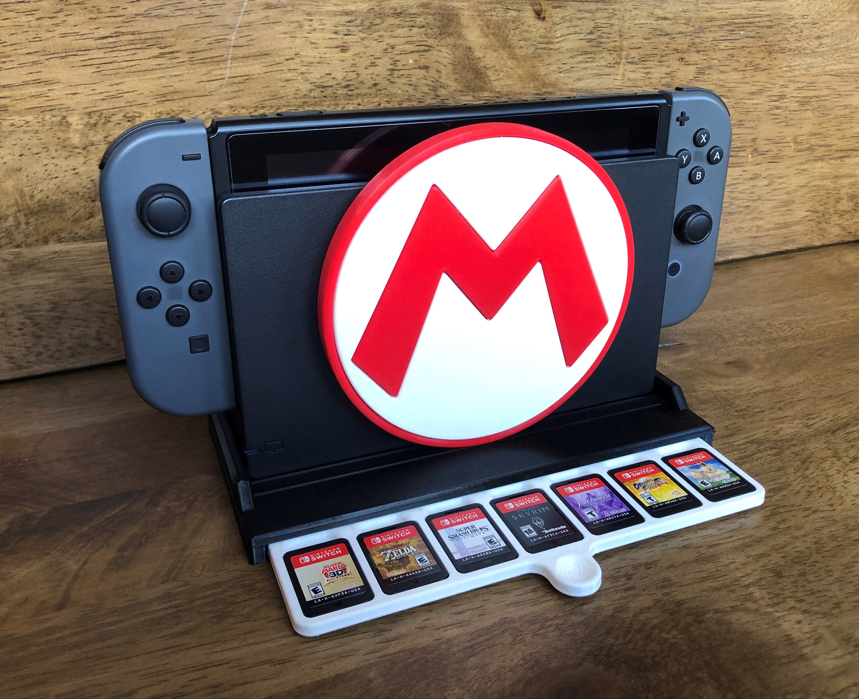 Nintendo Switch Game Holder Mario Dock Stand White Tray | Etsy