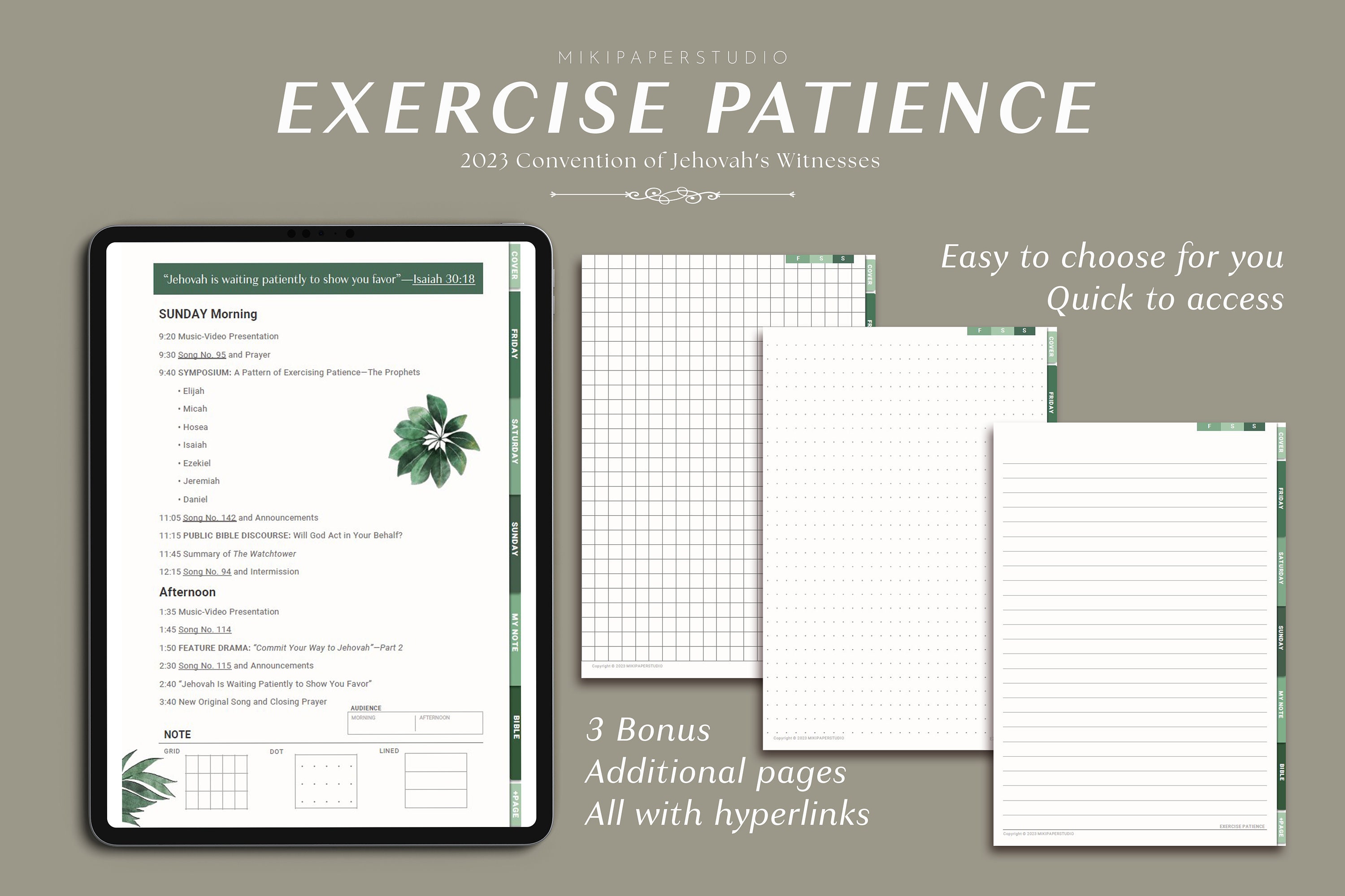JW Convention 2023, Exercise Patience, Exercise Patience Book, Notebook ...