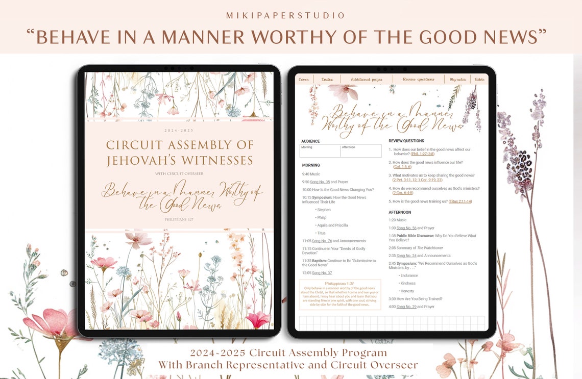 JW Digital Notebook Assembly Notebook Behave in a Manner Worthy of the ...