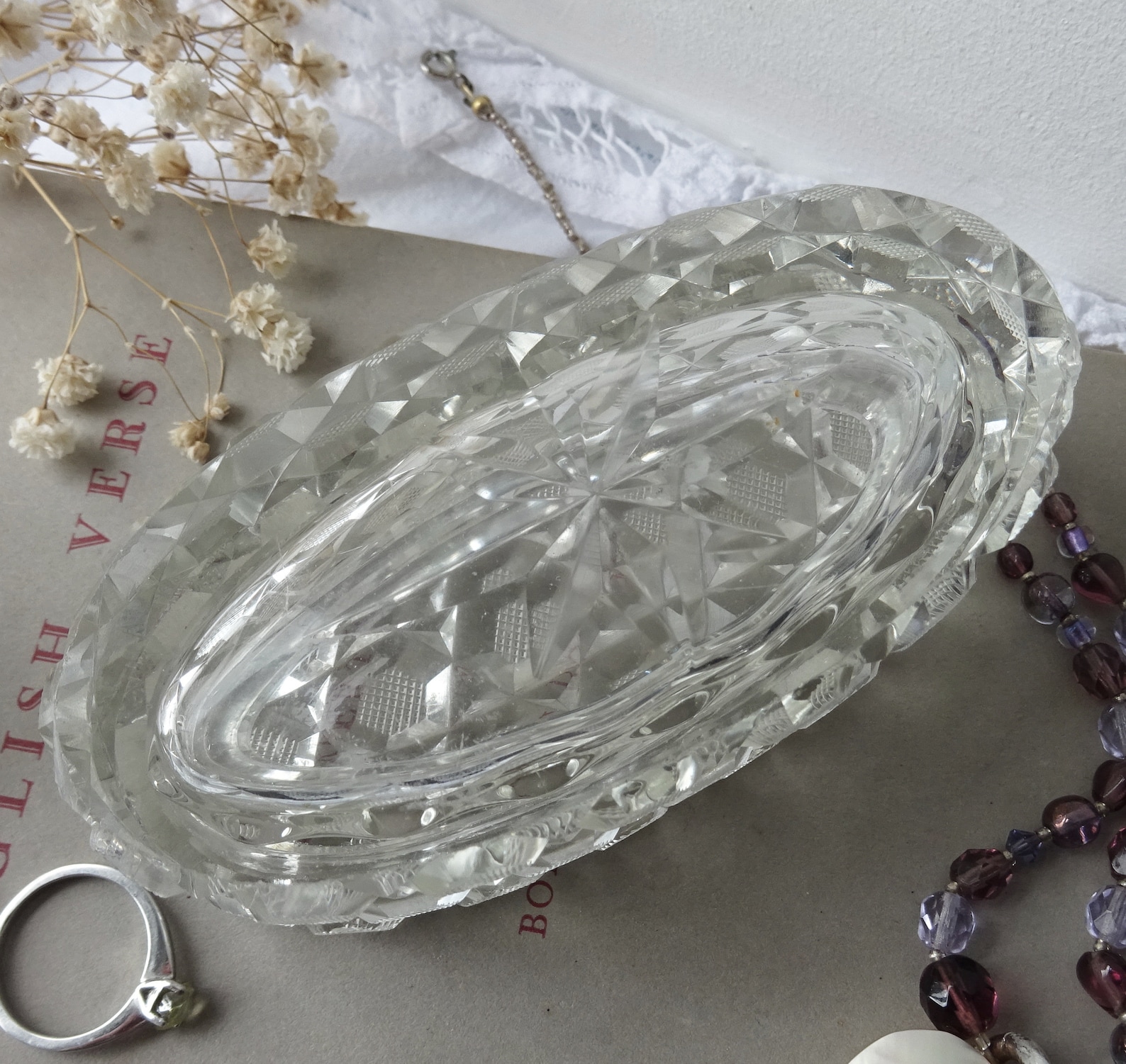 Vintage Cut Crystal Trinket Boxes Cut Glass Jewellery Boxes - Etsy UK