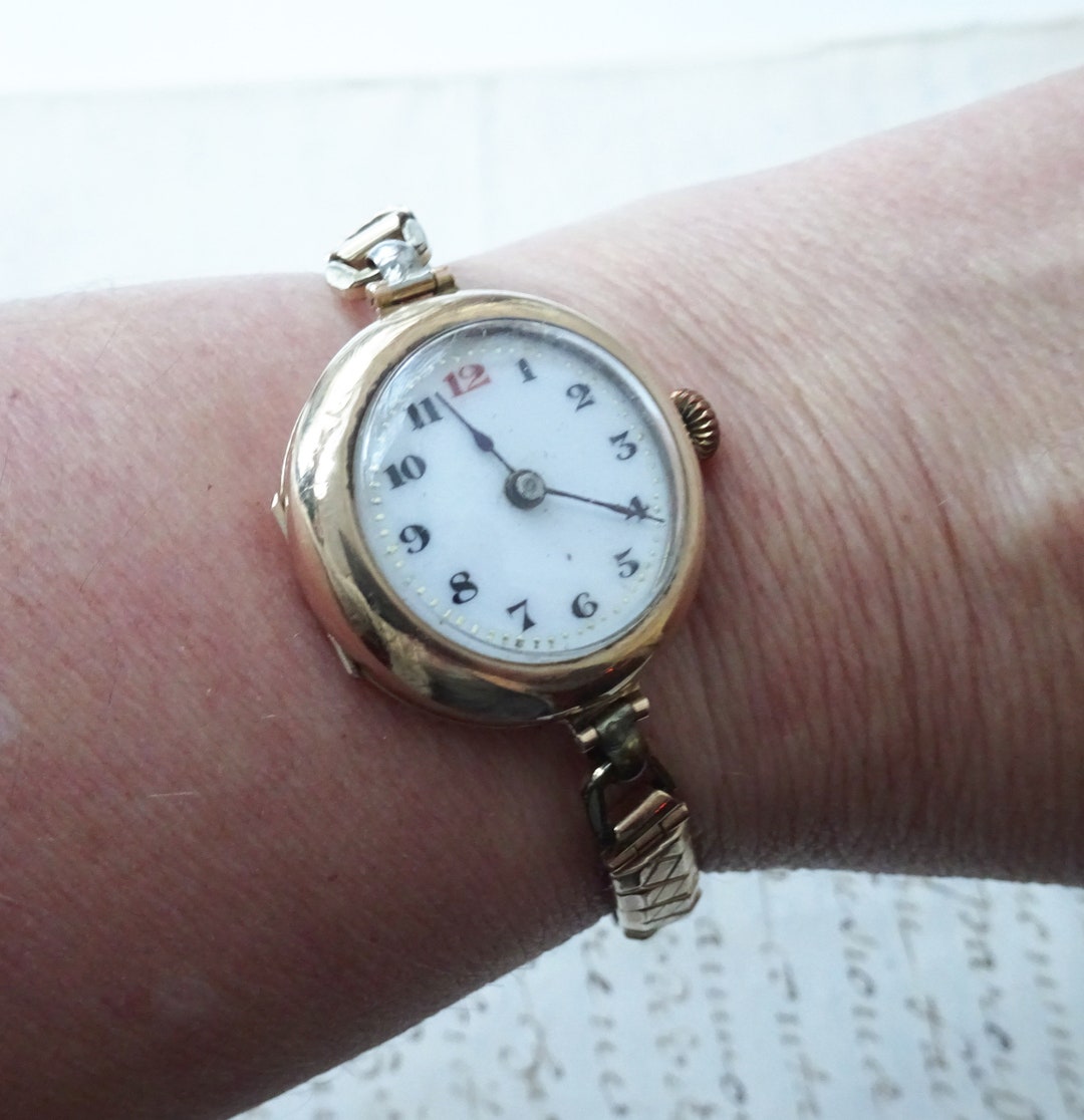 Antique 9ct Gold Watch Swiss Made W & H Excalibur 9ct - Etsy