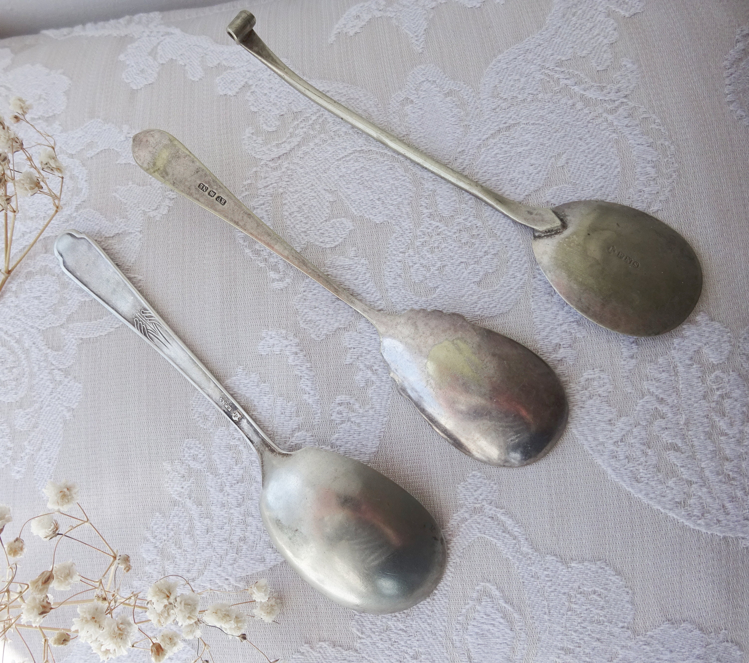 Antique Silver Plated Jam Spoons Price is for One Spoon Harlequin ...