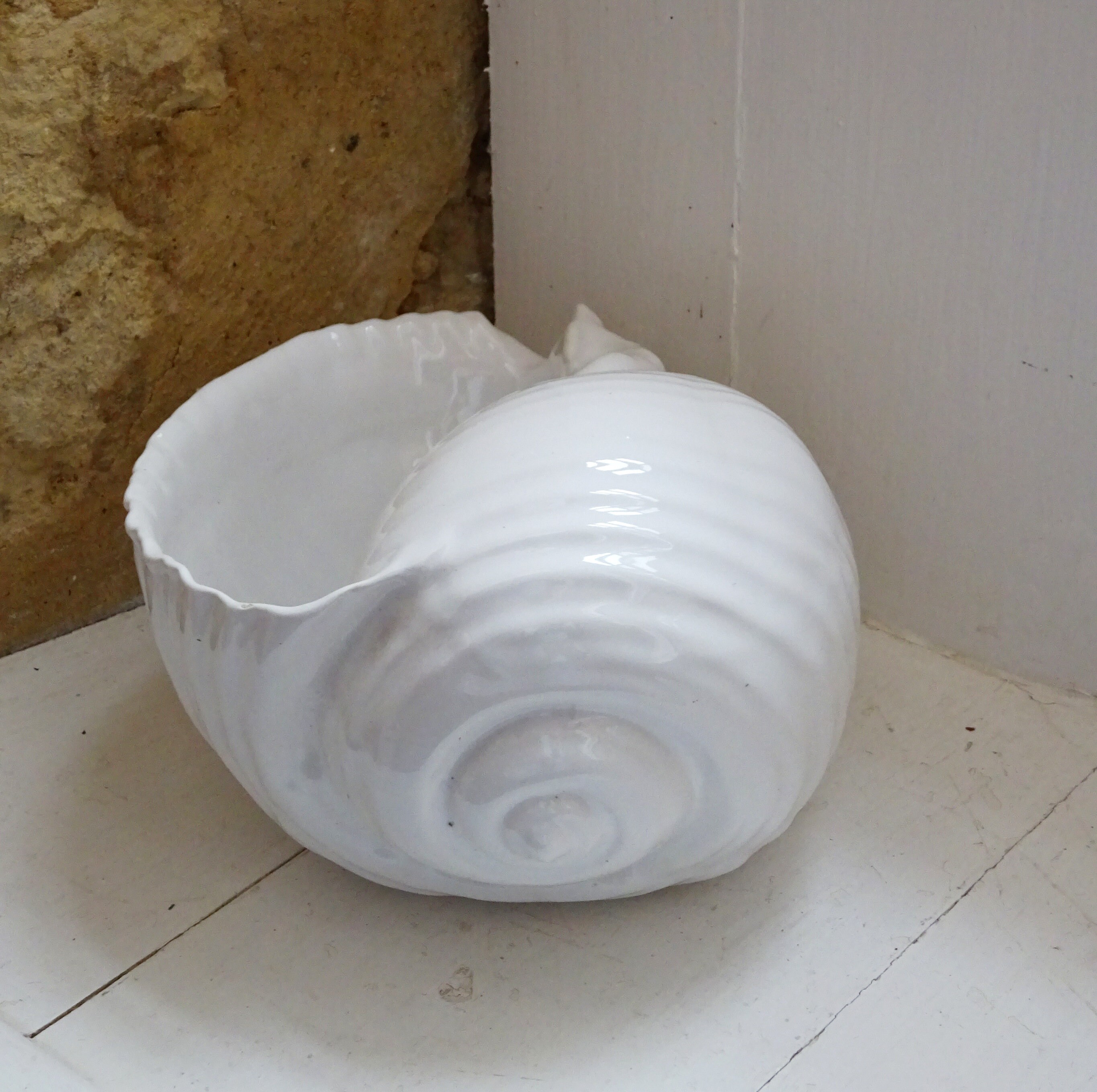 Vintage White China Shell Shaped Planter White Shell Ornament Shell ...