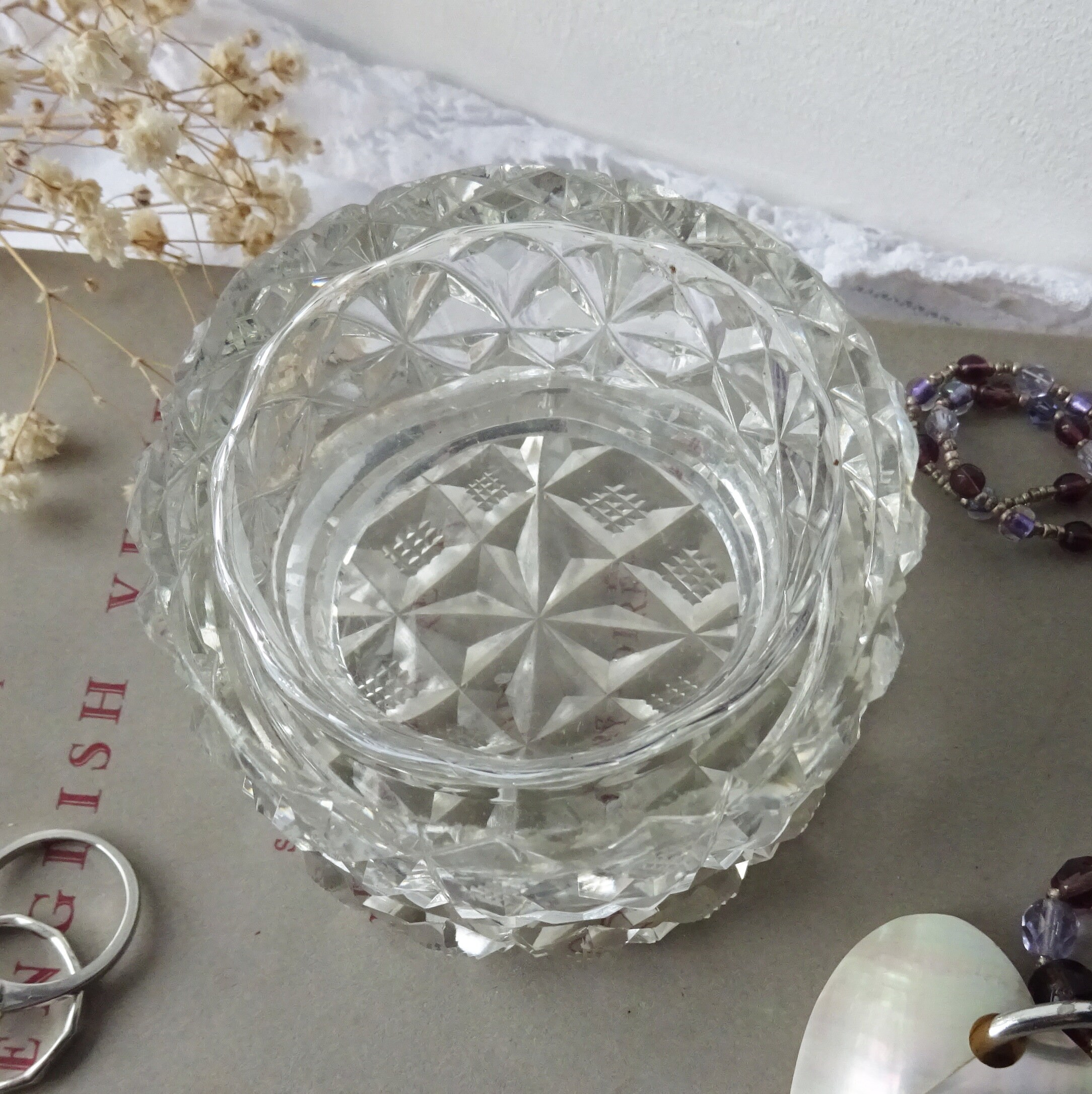 Vintage Cut Crystal Trinket Boxes Cut Glass Jewellery Boxes - Etsy UK