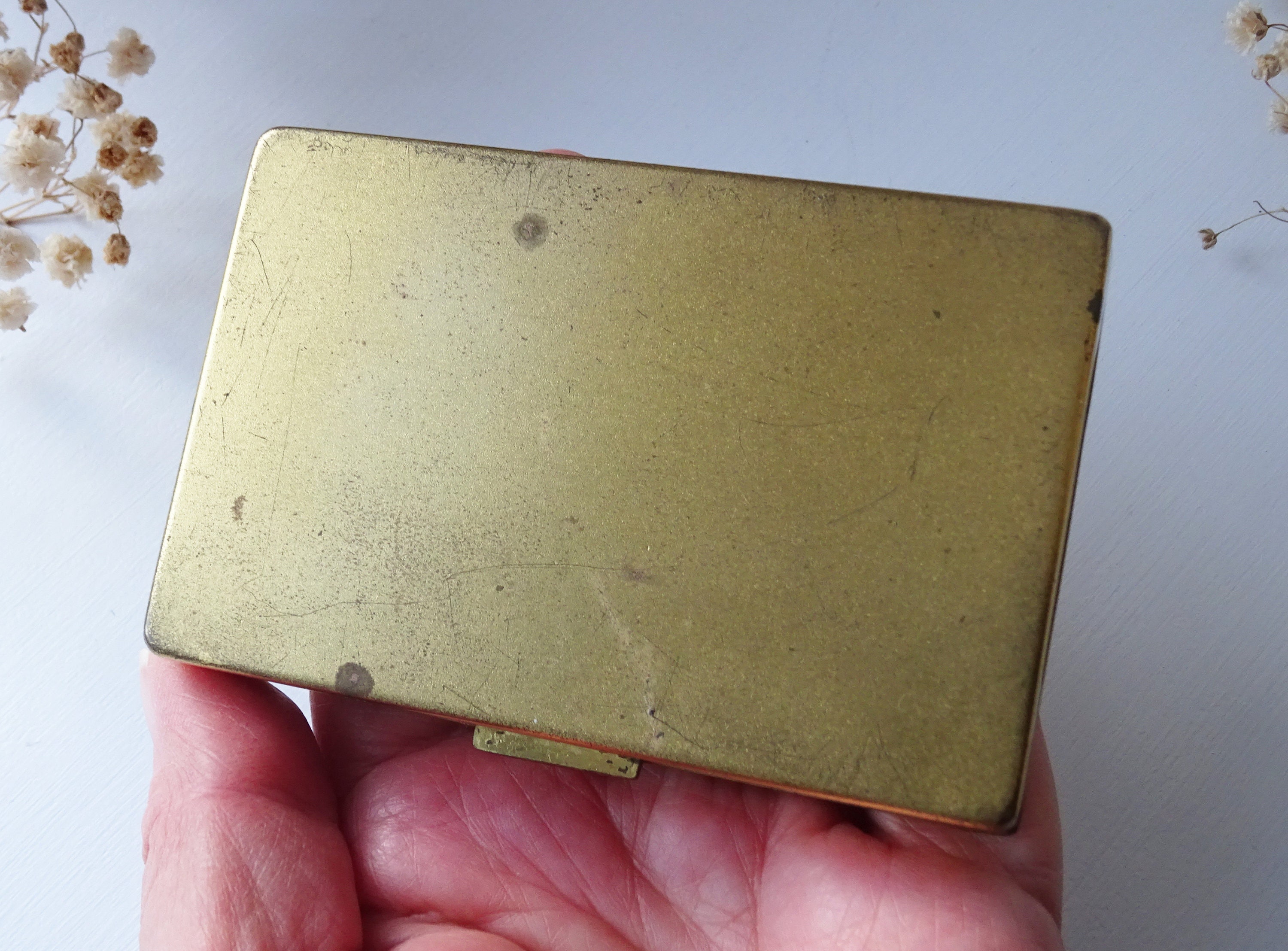 Vintage Musical Damascene Compact by Clover Japanese Mount Fuji Makeup ...