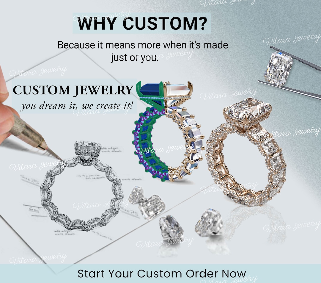 Custom Engagement Ring,moissanite Design Your Own Ring,earrings ...
