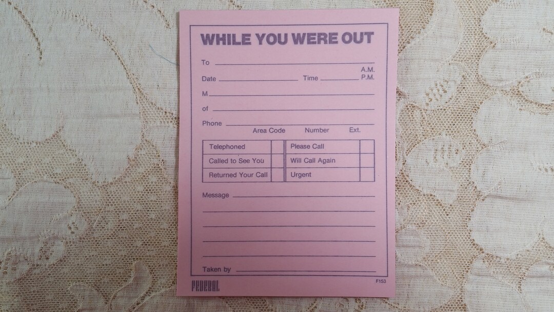 While You Were Out Notes - Etsy