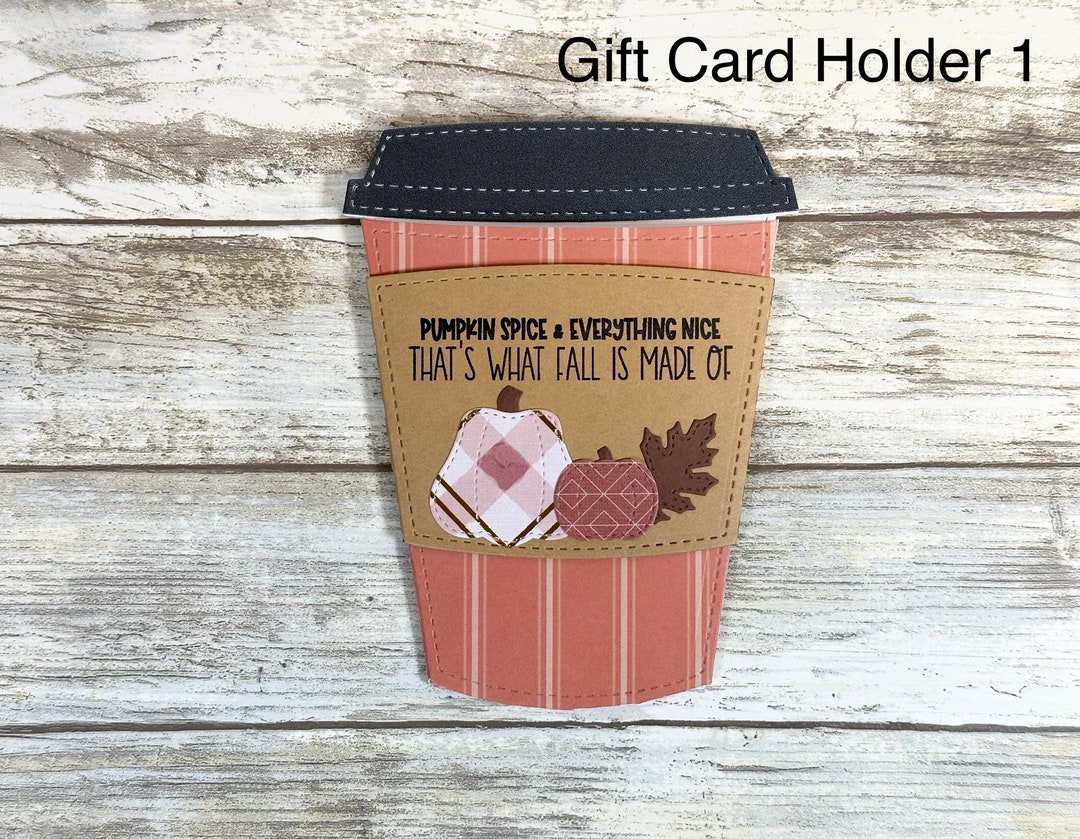 Coffee Gift Card Holder, Cute Gift Card Holder, Thanksgiving Gift Card ...