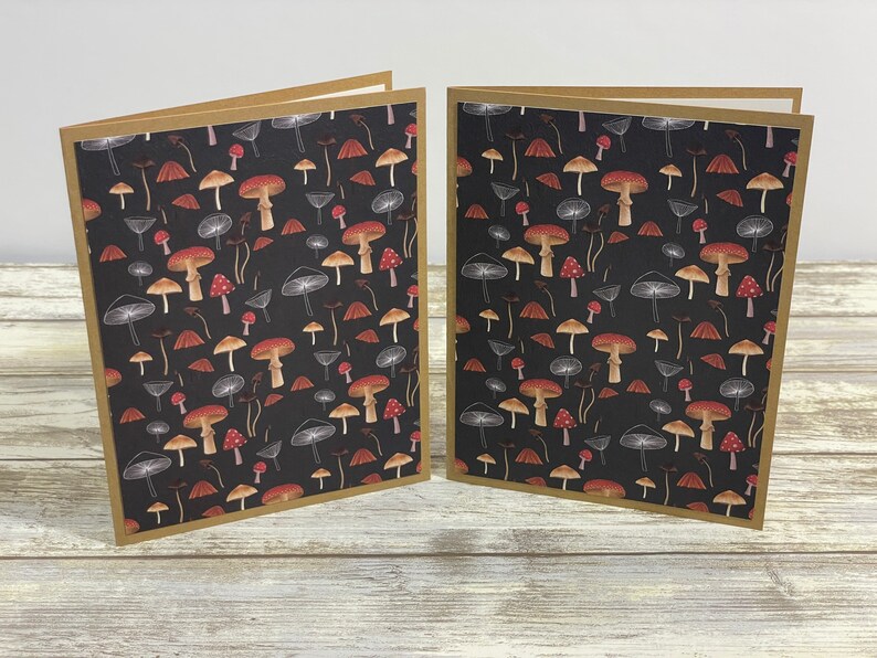 Mushroom Cards Note Card Set With Envelopes Nature Note | Etsy
