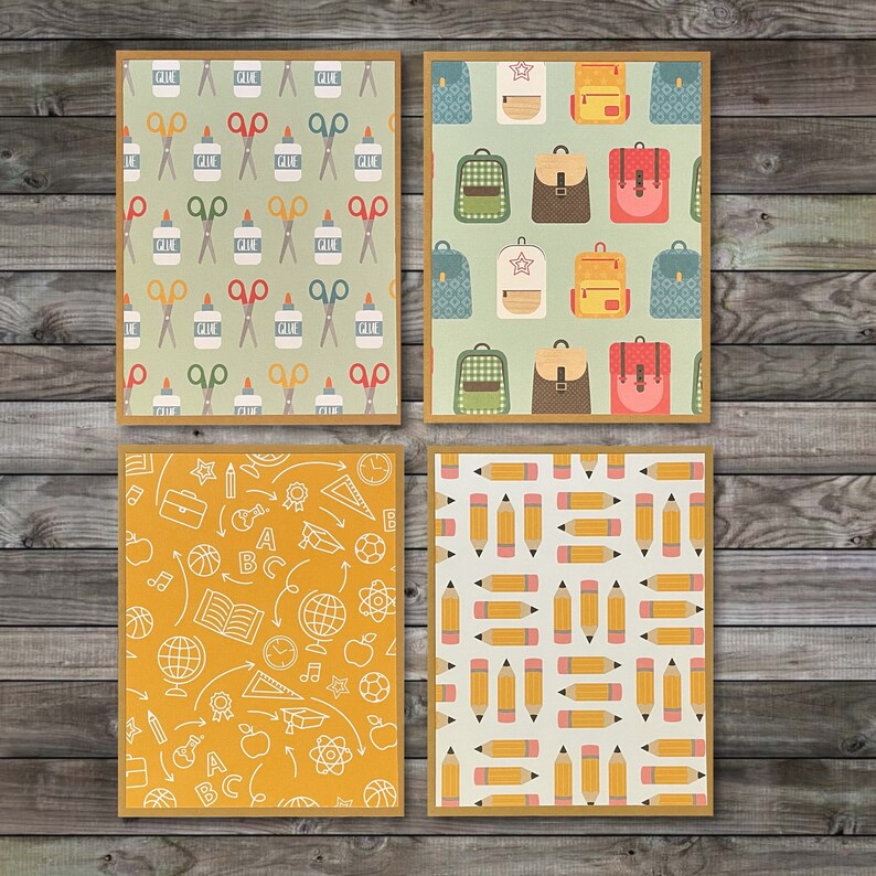 Back to School Cards, Back to School Note Cards, Teacher Appreciation ...