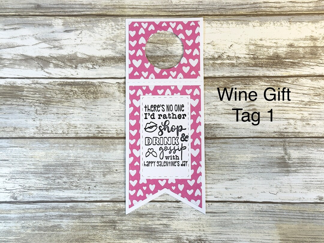 Wine Gift Tag, Wine Bottle Tag, Valentine Wine Tag, Valentines Day Gift ...