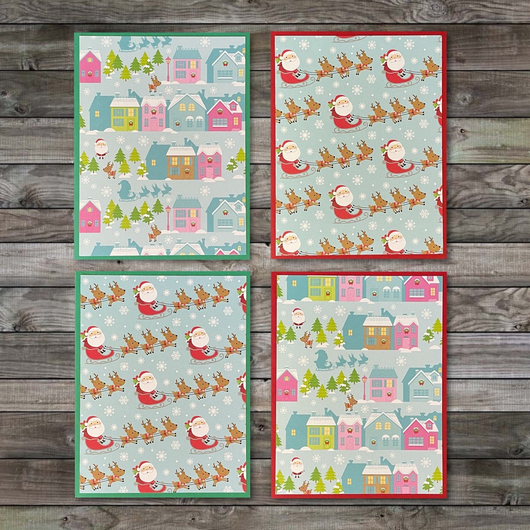 Christmas Greeting Cards, Christmas Cards Set, Christmas Note Cards ...