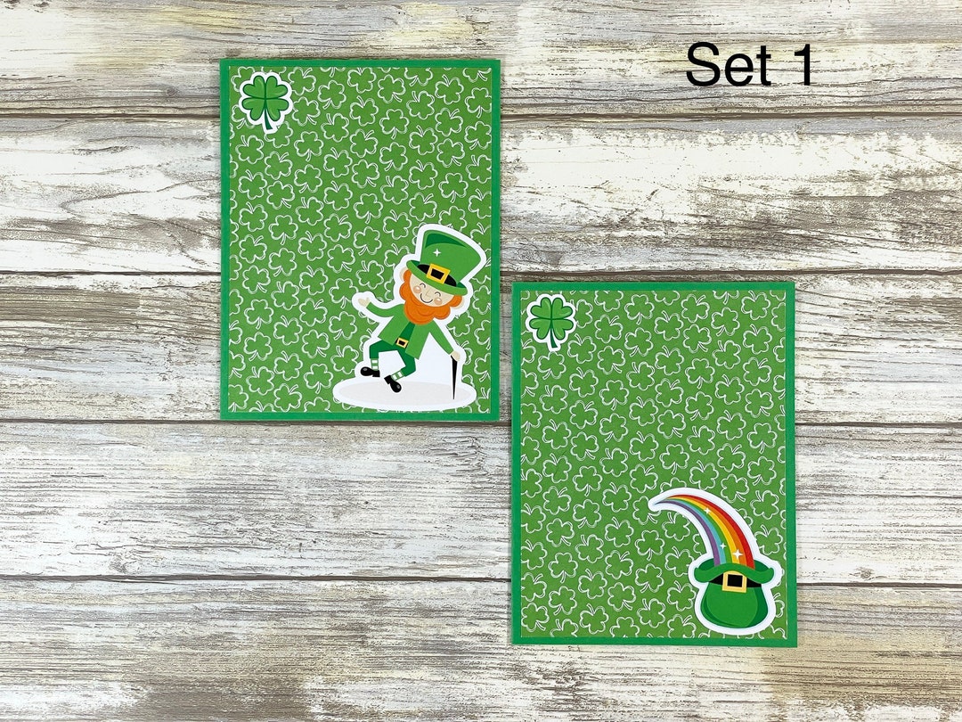 St Patricks Day Note Cards, St Patricks Day Cards, Shamrock Cards, Luck ...