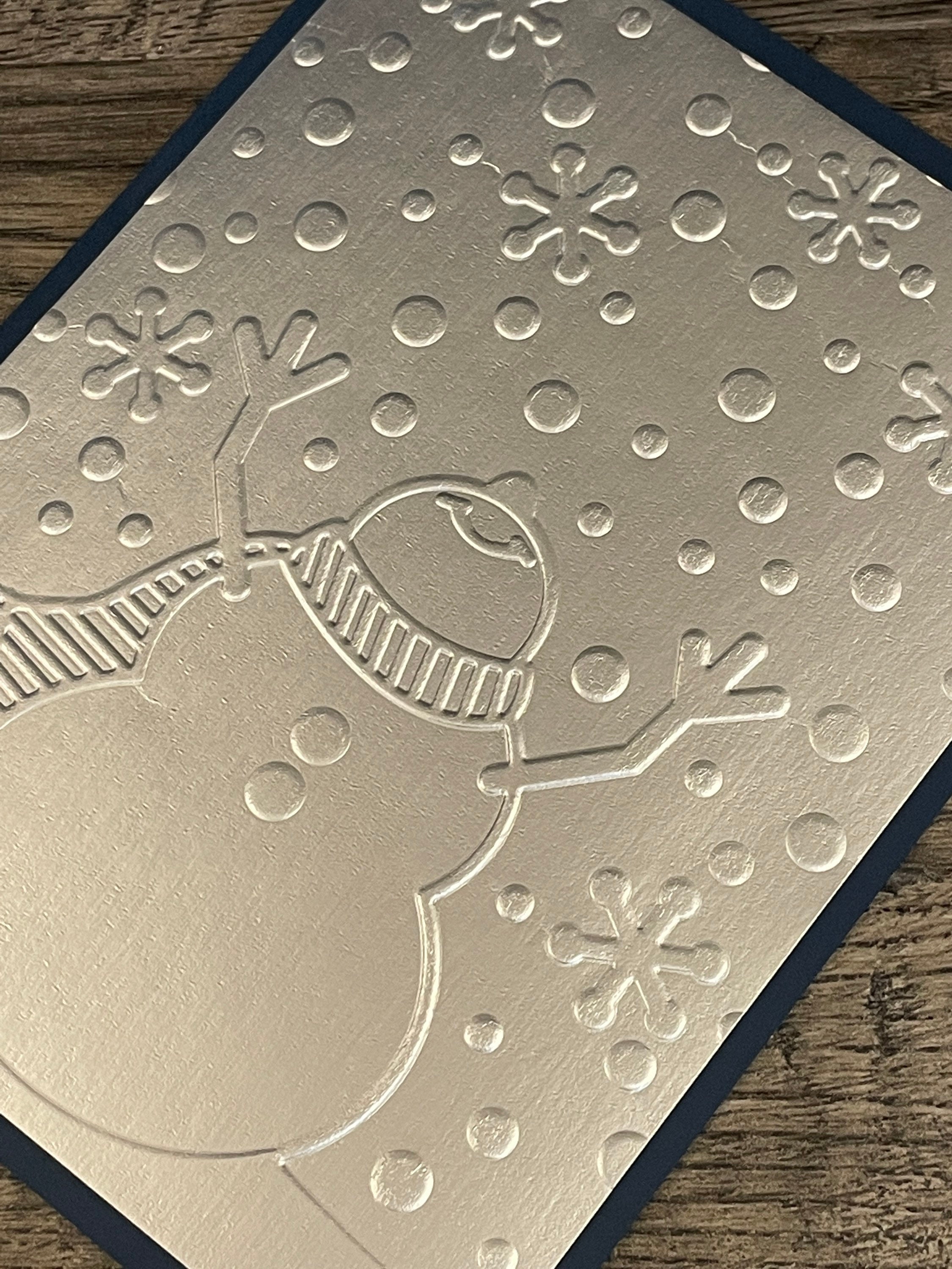 Embossed Christmas Cards Christmas Note Cards Snowman Cards - Etsy