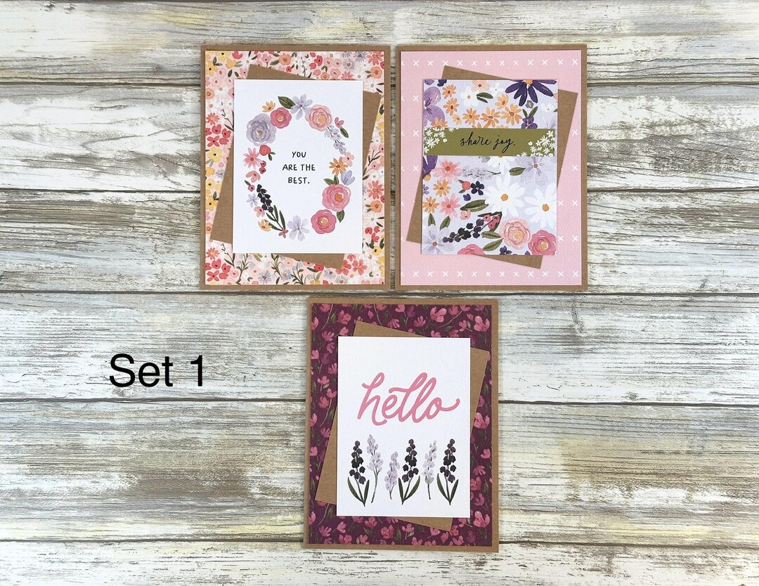 Hello Cards, Hello Note Cards, Just Because Cards, Floral Note Cards ...