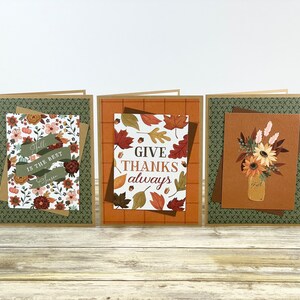 Handmade Fall Note Card Set: Autumn Thanksgiving Greetings - Etsy