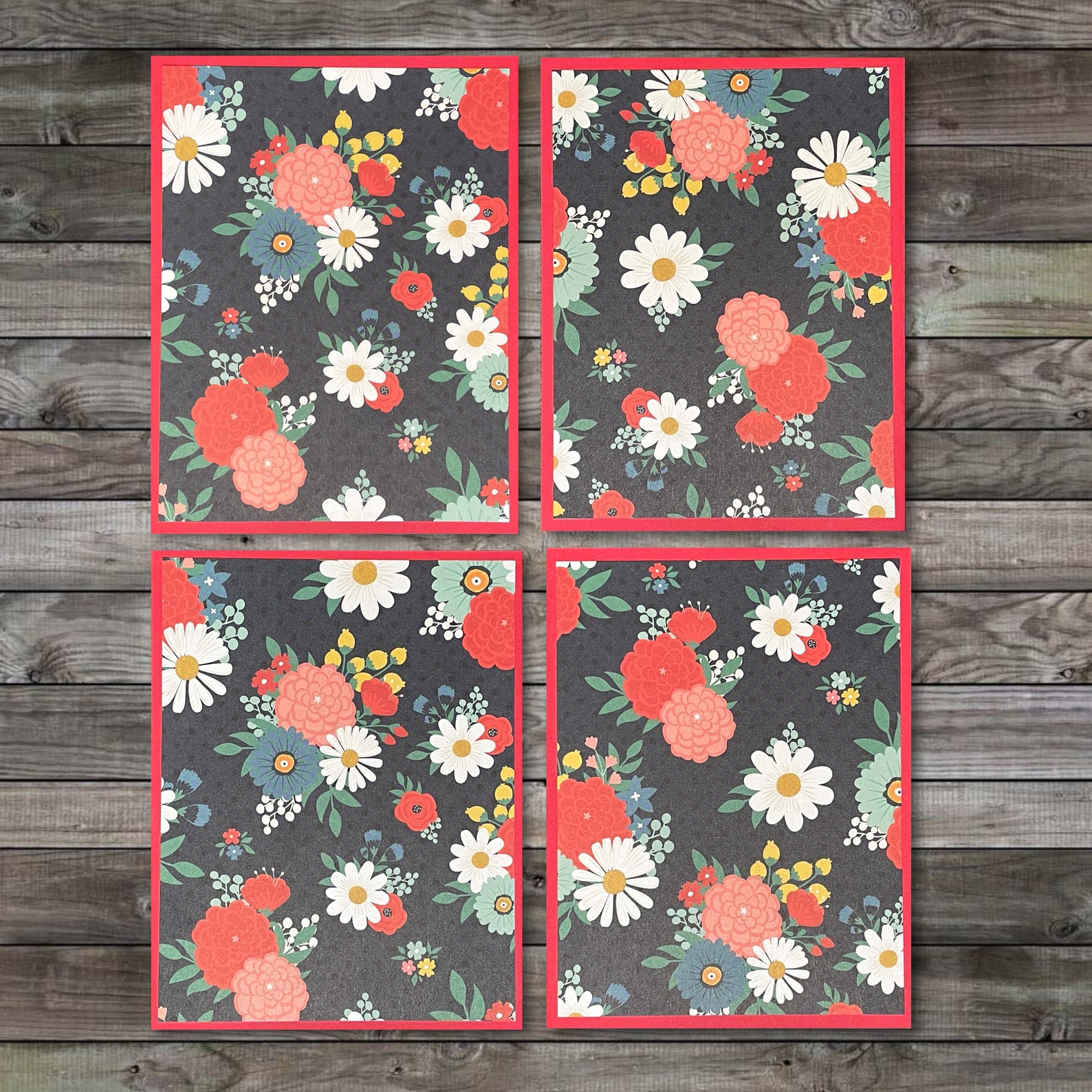 Floral Note Cards Flower Note Cards Floral Cards Spring - Etsy