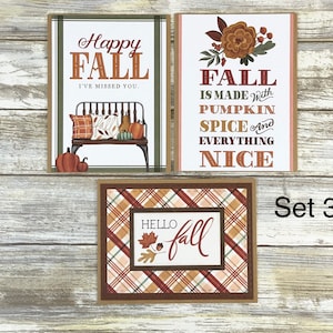 Handmade Fall Note Card Set: Autumn Thanksgiving Greetings - Etsy
