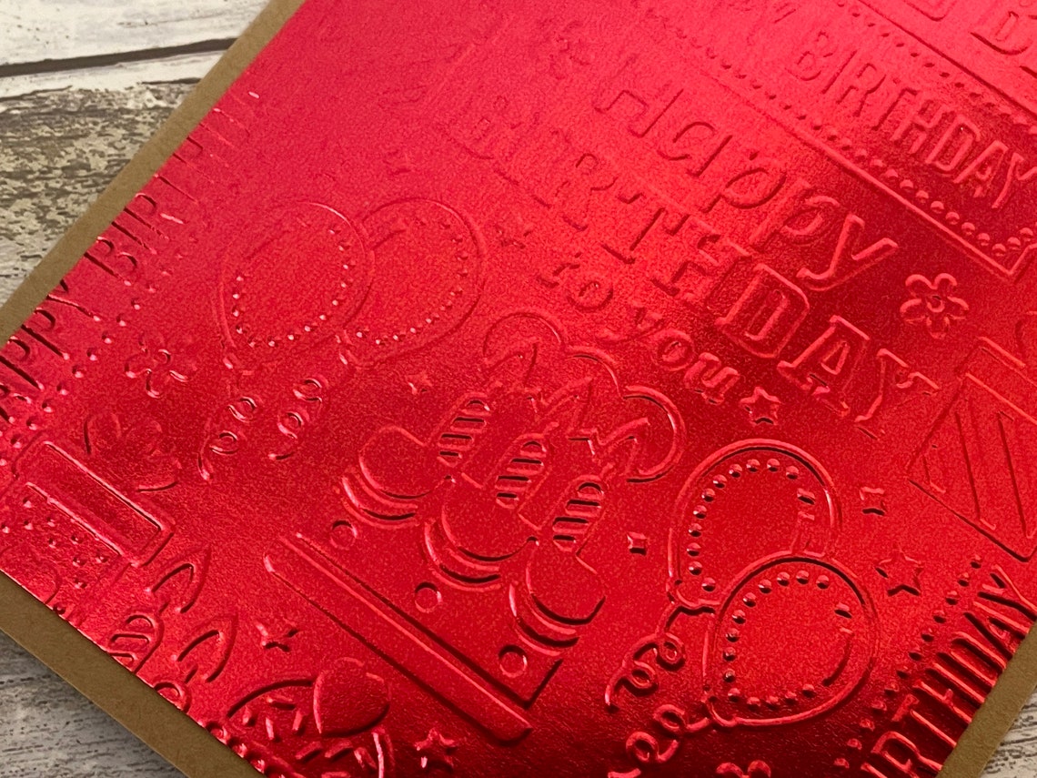 Embossed Birthday Cards Birthday Cards Set Foil Birthday - Etsy