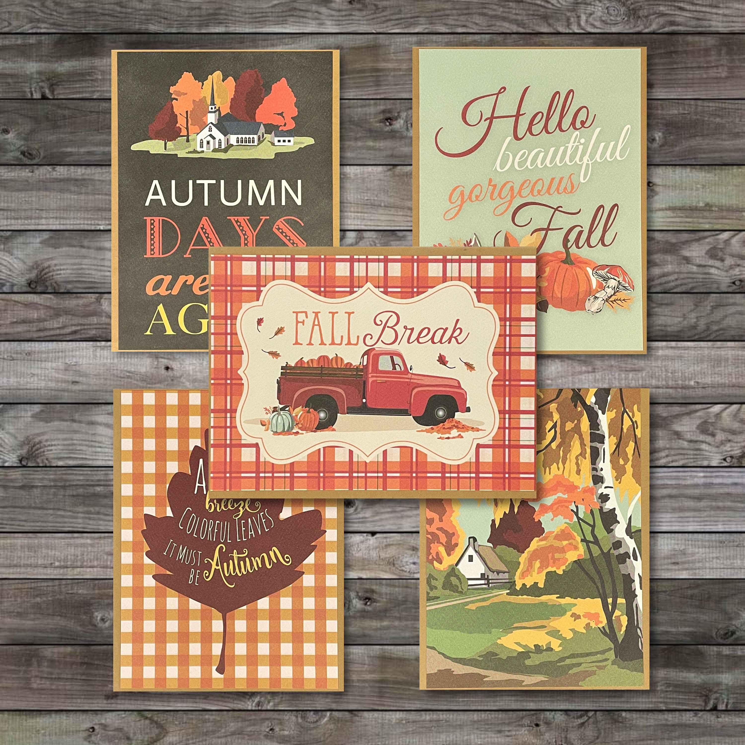 Handmade Fall Note Cards: Autumn & Thanksgiving Greetings - Etsy