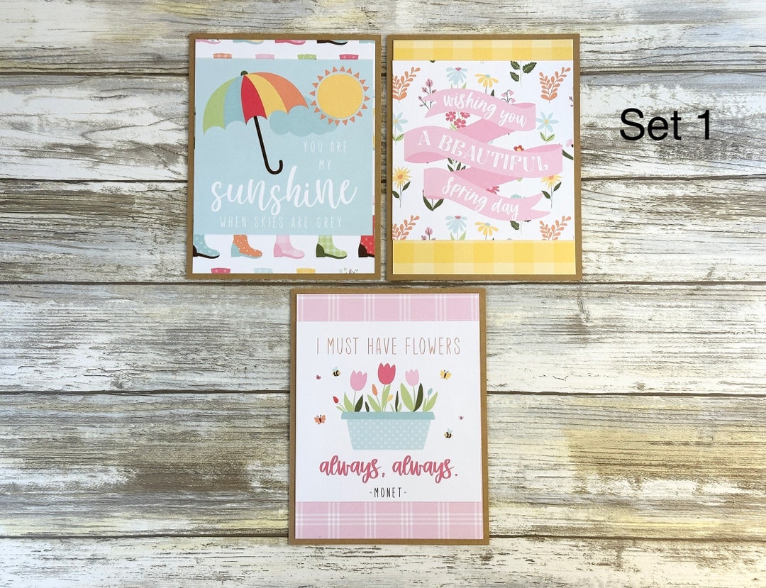 Spring Cards, Spring Note Cards, Cute Note Cards, You Are My Sunshine ...