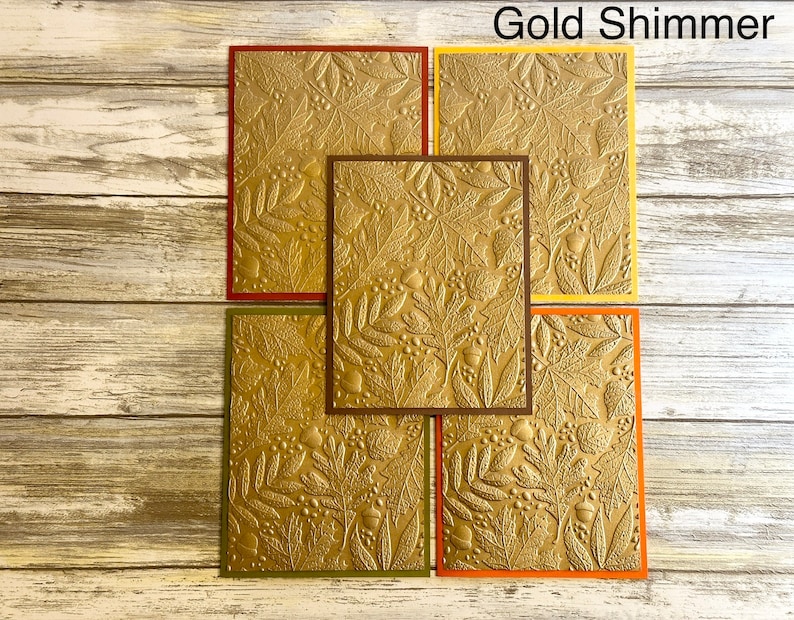Embossed Fall Note Card Set: Autumn Leaves, Thanksgiving Cards - Etsy