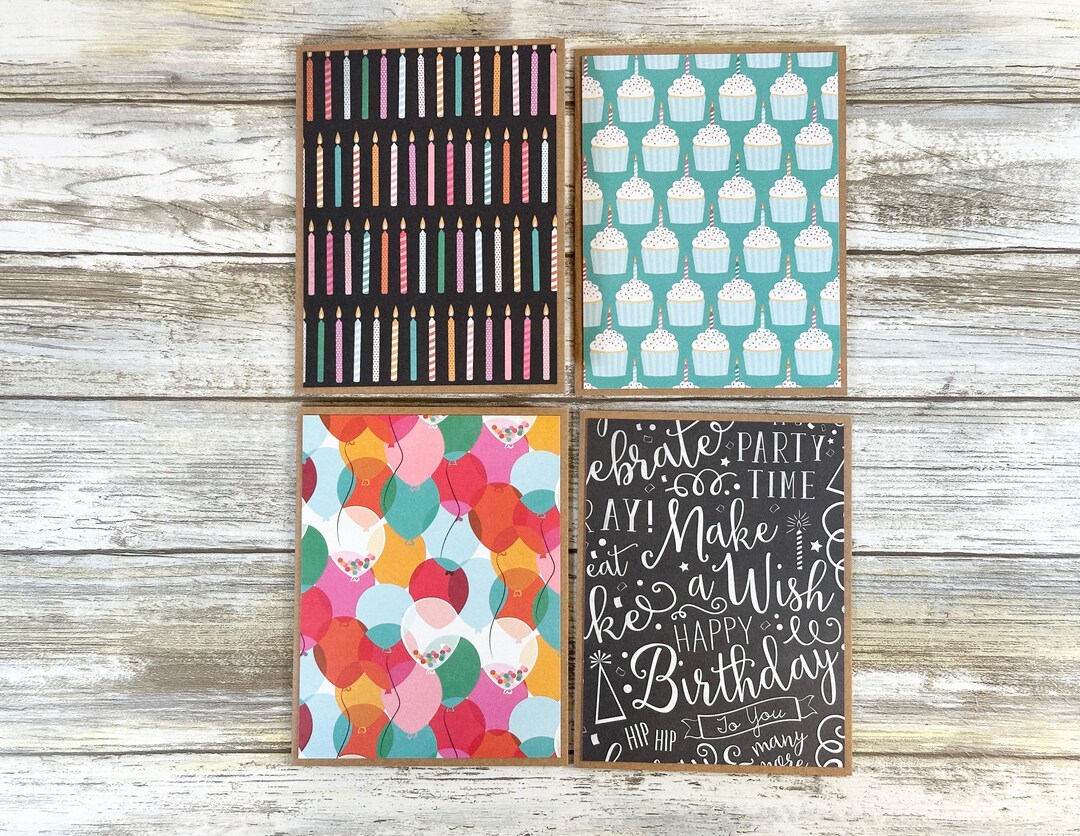 Birthday Note Cards, Birthday Card Set, Birthday Cards for Him ...