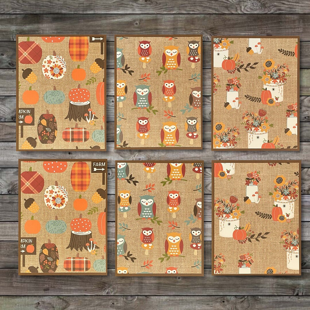 Fall Note Cards, Autumn Greeting Cards, Fall Greeting Cards ...