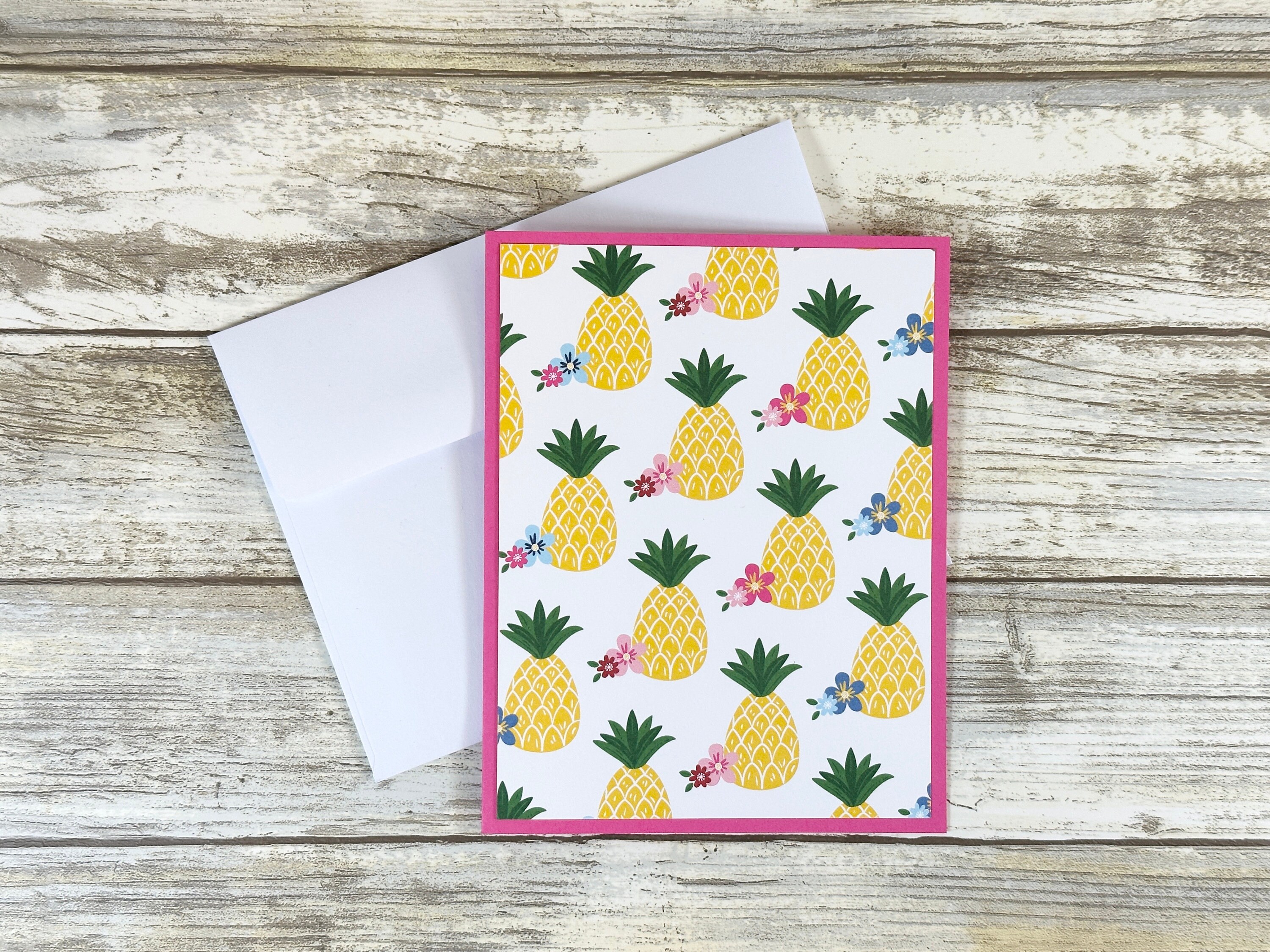 Summer Note Cards Summer Cards Pineapple Card Fish Card - Etsy
