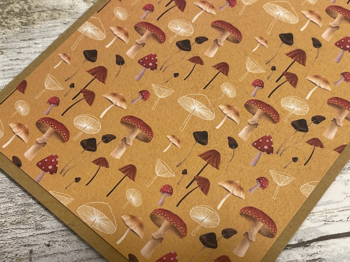 Mushroom Cards Note Card Set With Envelopes Nature Note | Etsy