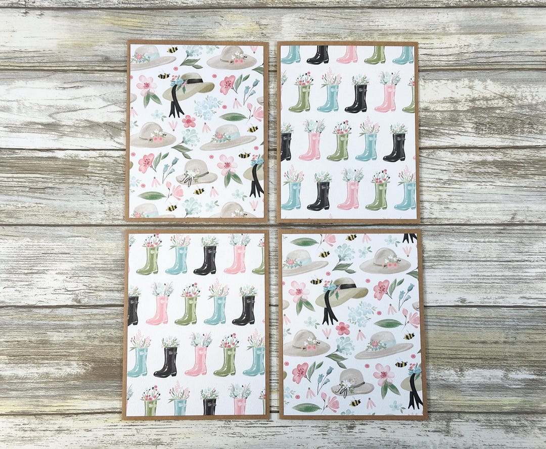 Handmade Spring Note Cards, Cottagecore Stationery Set - Etsy