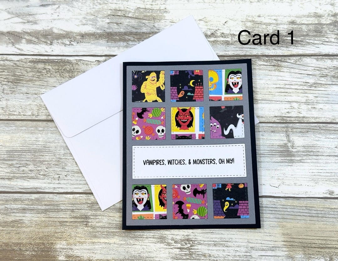 Handmade Spooky Halloween Greeting Card: Monster Card - Etsy