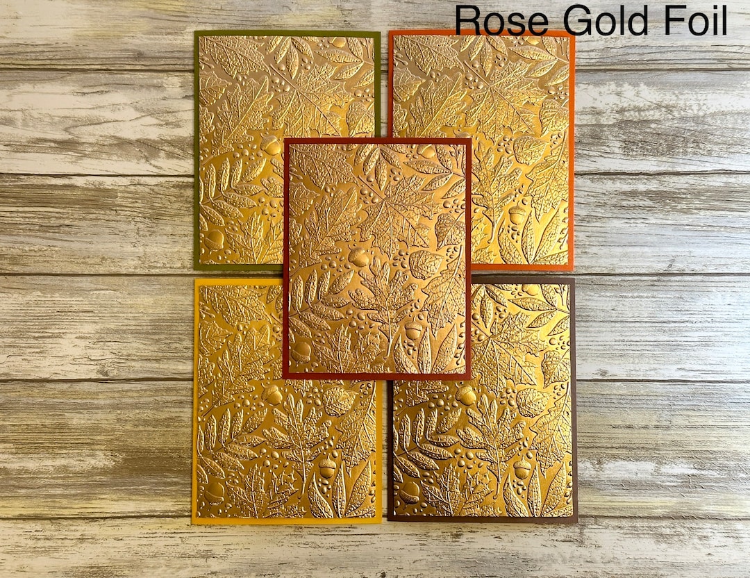 Embossed Fall Note Card Set: Autumn Leaves, Thanksgiving Cards - Etsy