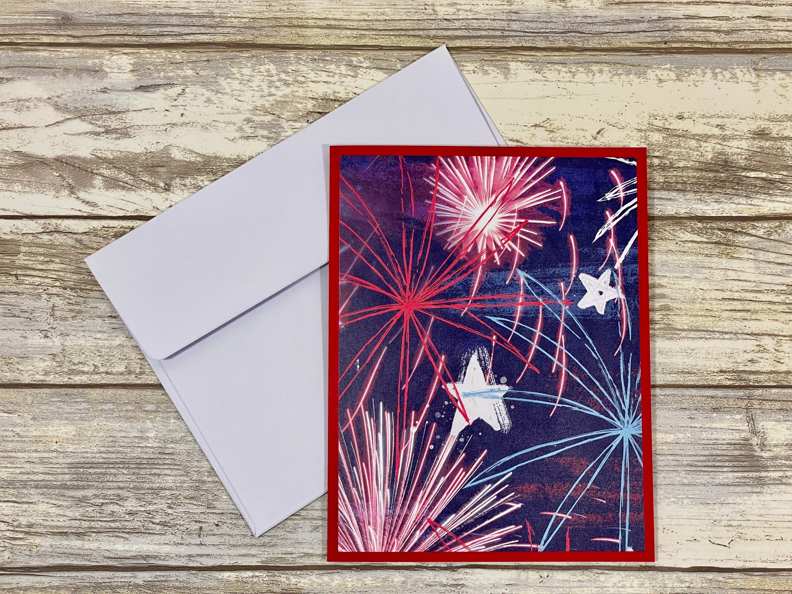 Handmade 4th of July Note Cards: Patriotic Flag Designs - Etsy