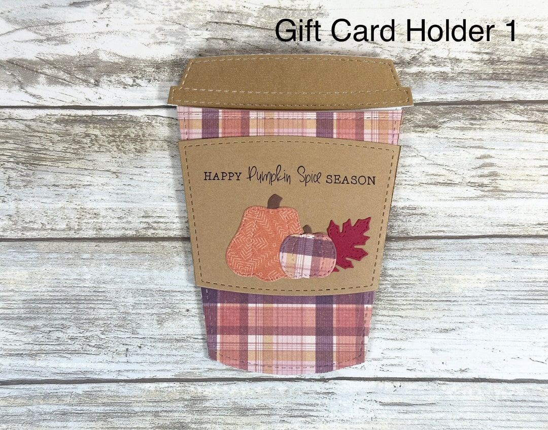 Coffee Gift Card Holder, Cute Gift Card Holder, Thanksgiving Gift Card ...