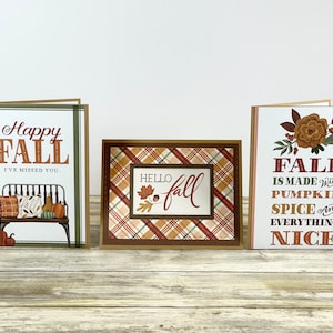 Handmade Fall Note Card Set: Autumn Thanksgiving Greetings - Etsy
