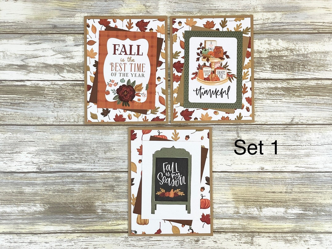 Fall Note Cards, Autumn Greeting Cards, Fall Greeting Cards ...